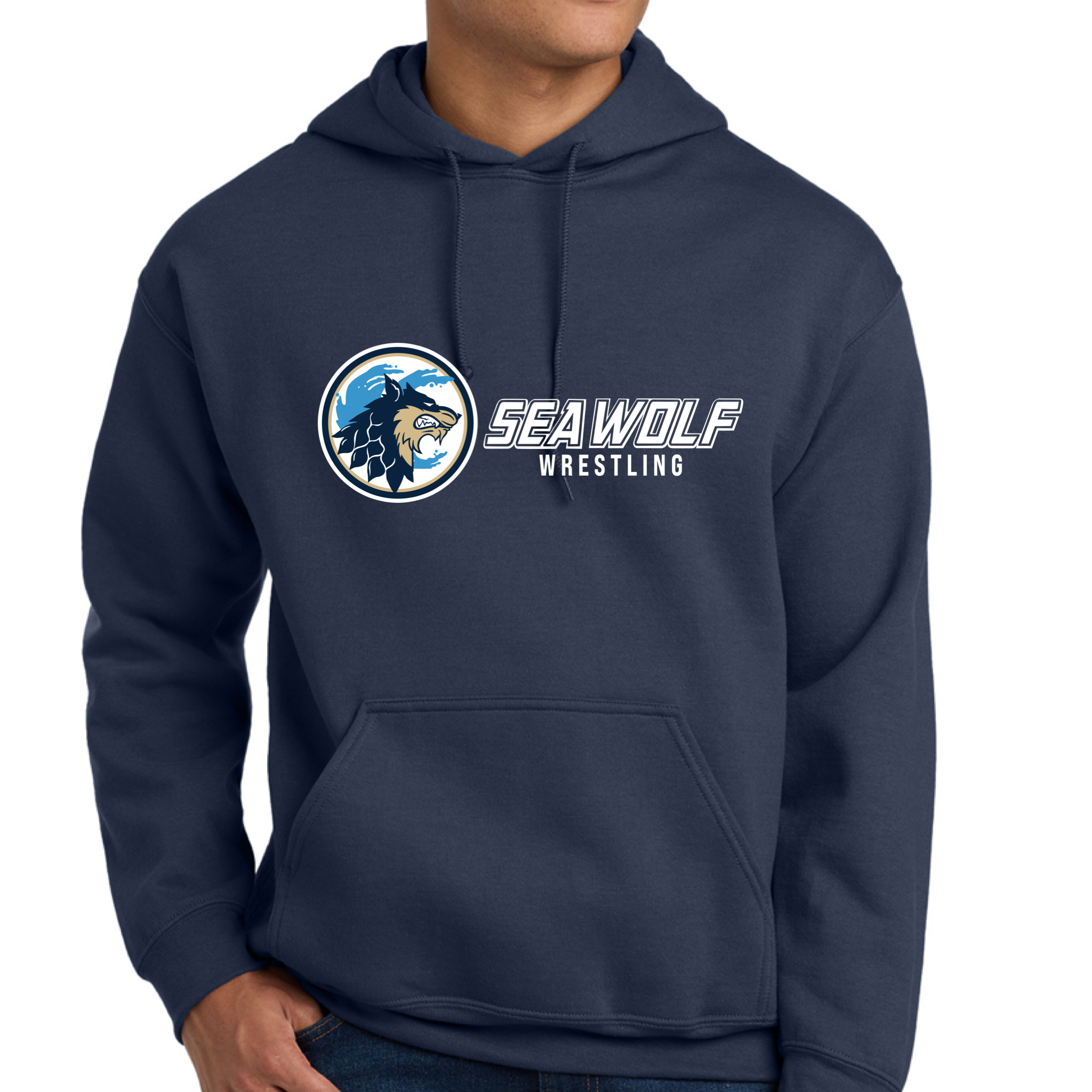 SeaWolf Wrestling Logo Hoodie | SJB Island Designs, LLC