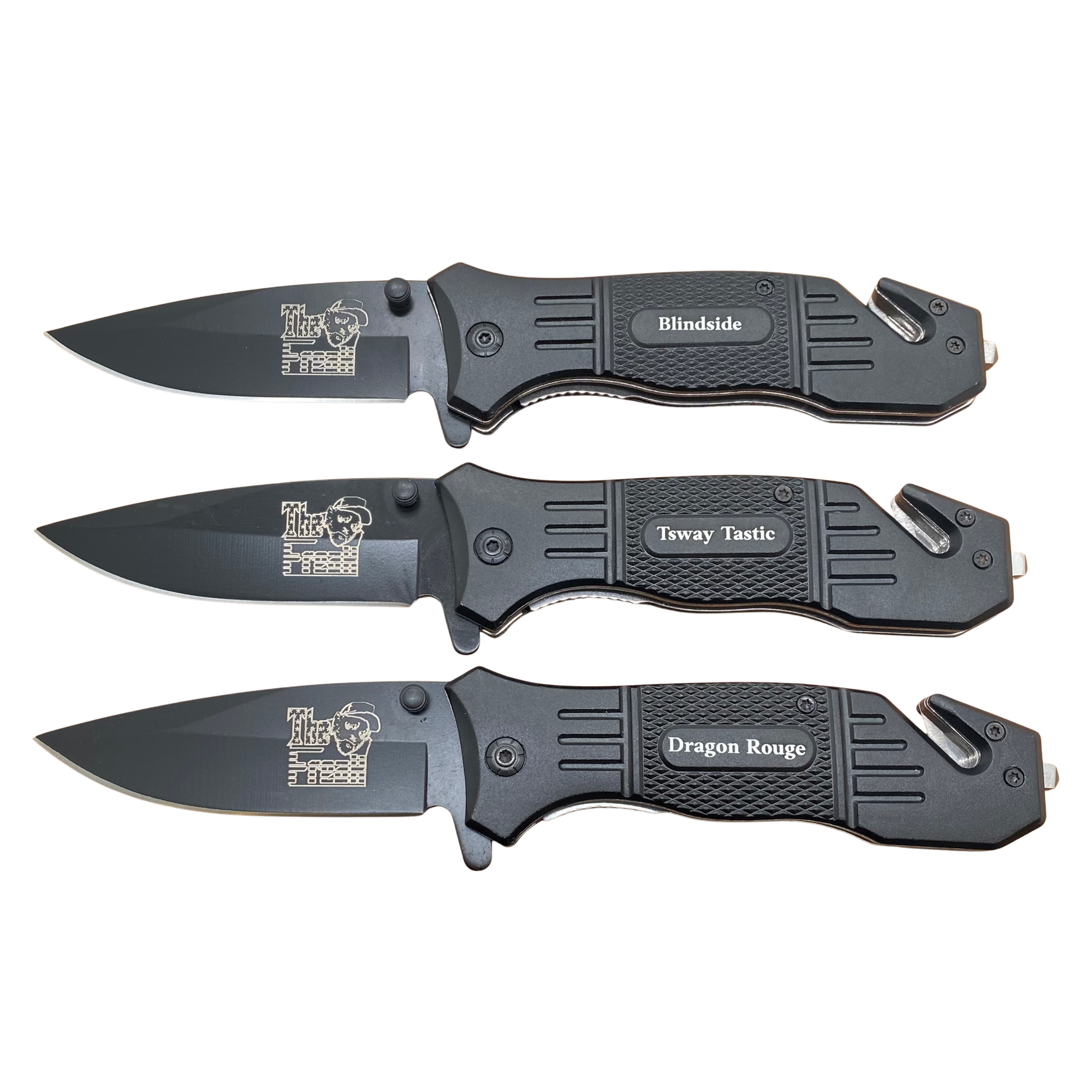Laser Engraved First Responders Tactical Folding Knife Drop Point Blade ...